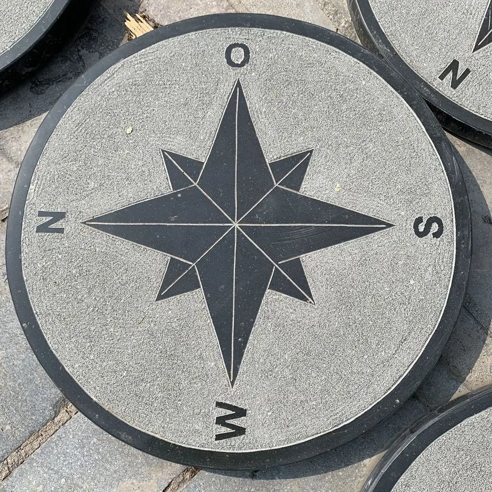 Paving Slabs Compass Paver Paving Stone Carved Decorative Carved ...