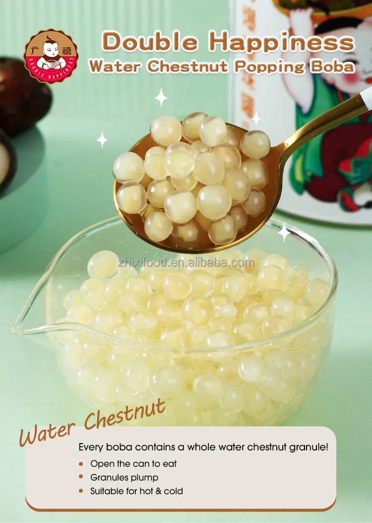 2022 New Taste Water Chestnut Flavor Popping Boba Pearls Bursting With ...