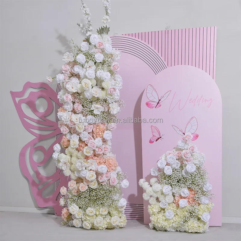 H26 Wedding Party Event Aisle Decor Dinning Table Flower Row Artificial ...