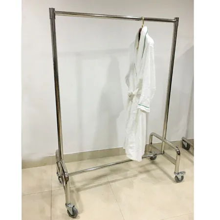 Housekeeping Wheeled Stainless Steel Garment Cart Hotel Household ...