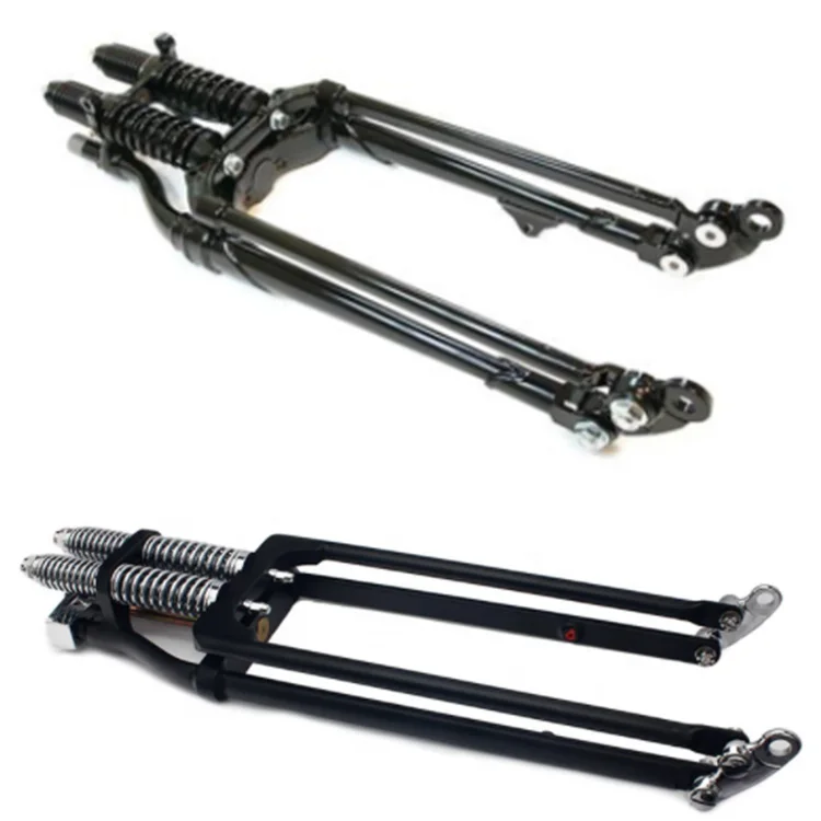 Chrome Black Motorcycle Vintage Springer Front End Fork