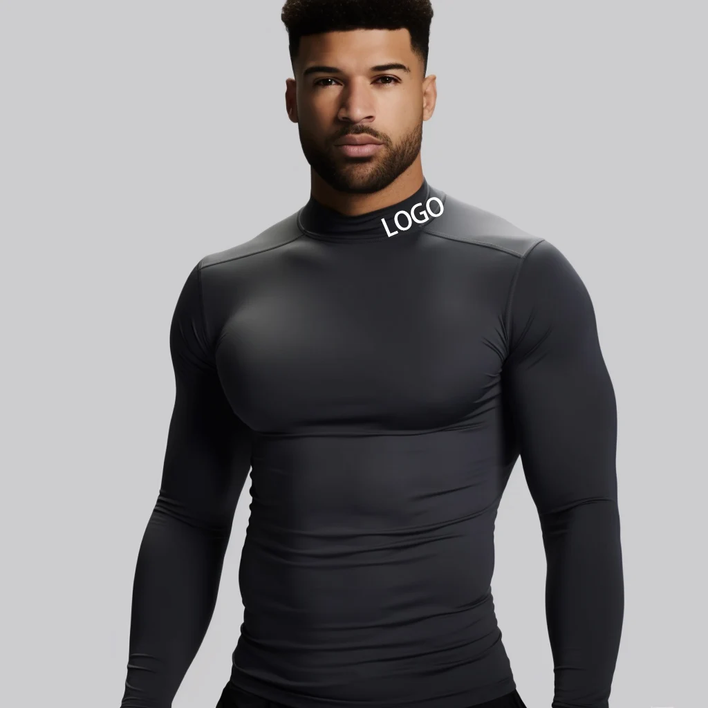 87% Polyester 13% Elastane Mock Neck 4-way Stretch Dual-layer Fabric ...
