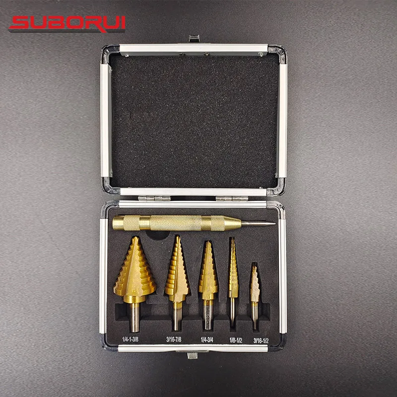 Borui 6pcs Hss Drill Bit Set Punte Per Trapano With 50 Total Step Sizes ...