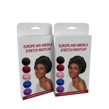 Customizable Box Size Designer Bonnet Packing Box Silky Durag Packing ...