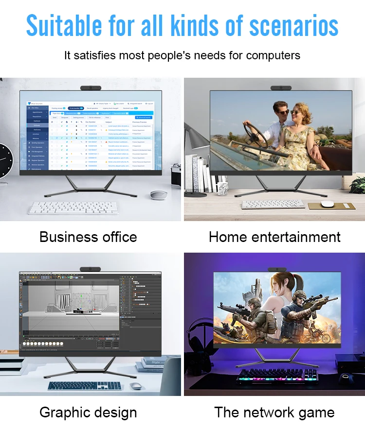 Cheap Aio I3 I5 I7 All-in-One Barebone Kit Desktop Computer