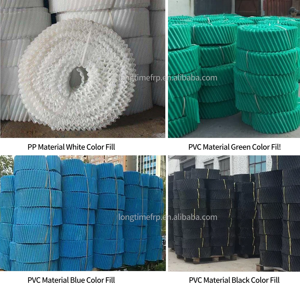 Cooling Tower PP PVC Filling Material H220mm 300mm Round Shaped Counter ...