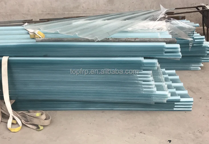Transparent FRP Fiberglass Skylight Roof Corrugated Panel - Durable ...