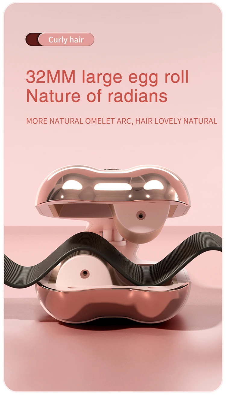 Compact 32mm Large Egg Roll Cat Hair Rolling Crimping Curler Ceramic ...