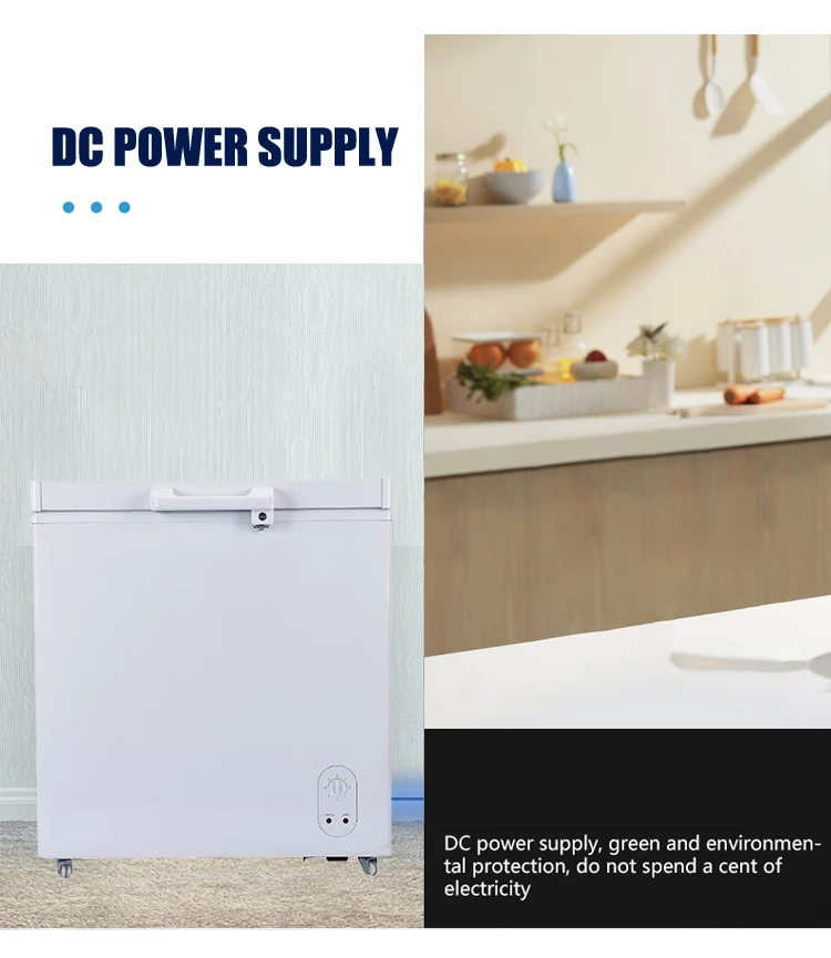 12V 24VDC Solar Deep Chest Freezer 258L - Portable & Efficient