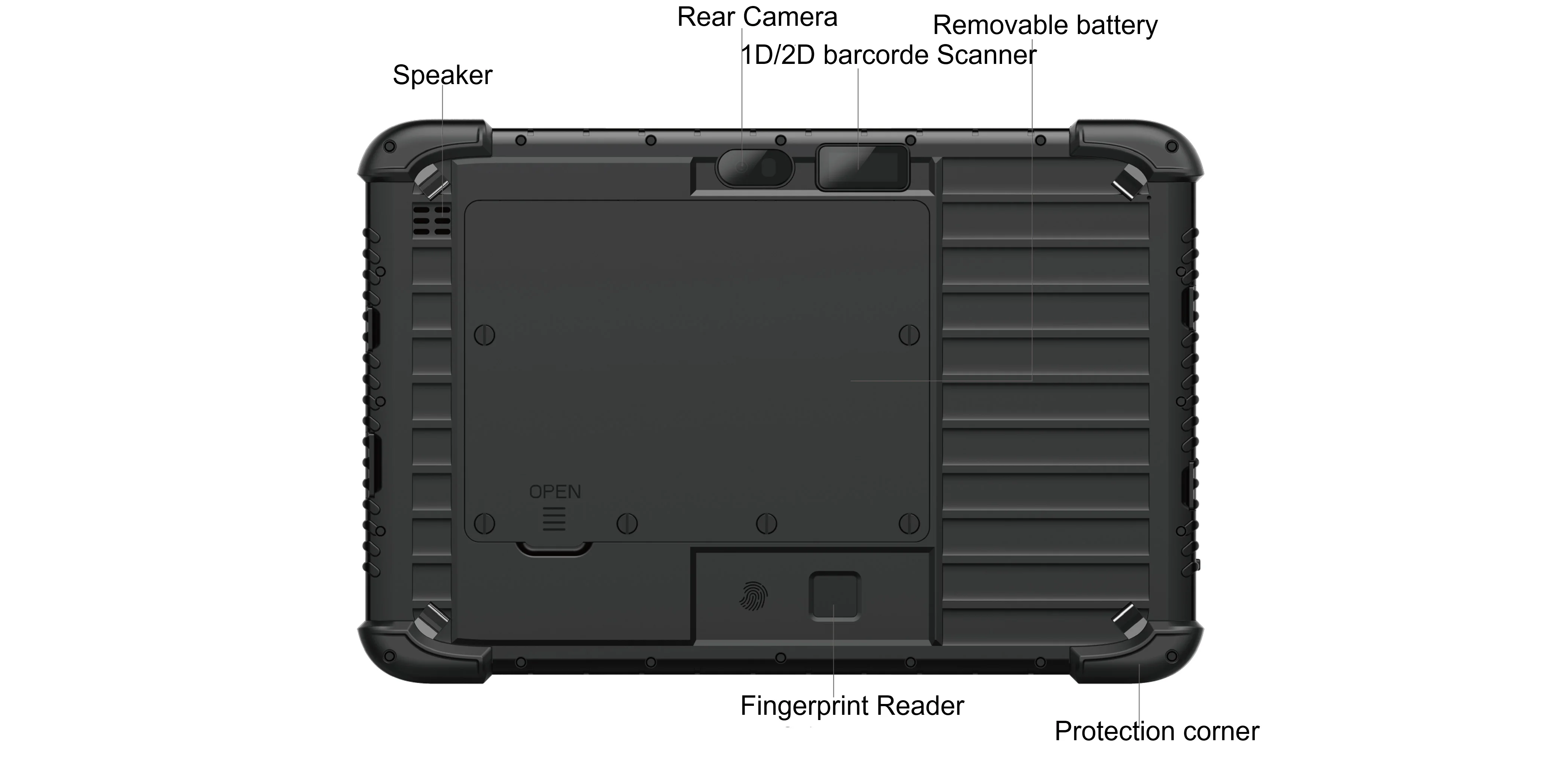 Uhf Rfid Reader Rs232 Windows 10 Rugged Tablet Pc 10.1 Inch Embedded ...