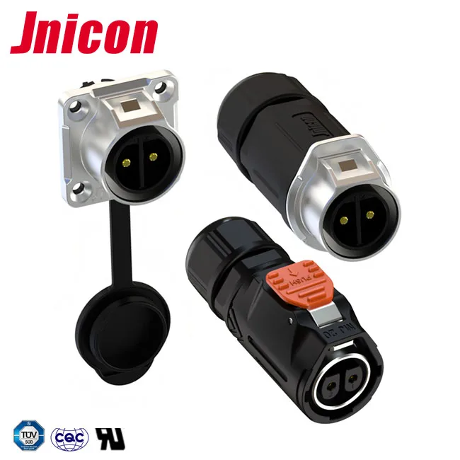 industrial waterproof IP67 20A power signal connector male female panel ...