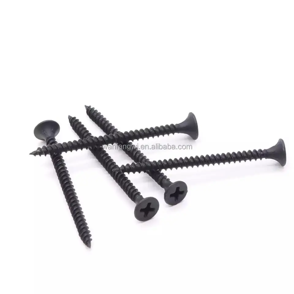 Black Self Tapping Screws Fine Thread Screws Drywall Plasterboard Wood ...