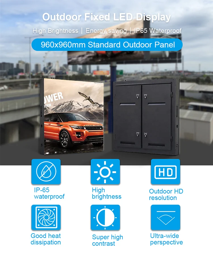 IP65 Outdoor Waterproof LED Screen for Pool Video Display
