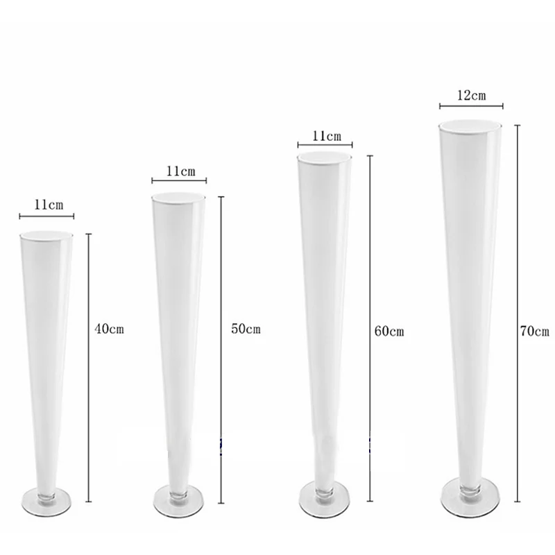 Tall Cone Shaped Glass Vase - Buy Tall Footed Cone Glass Vase,Tall Cone ...