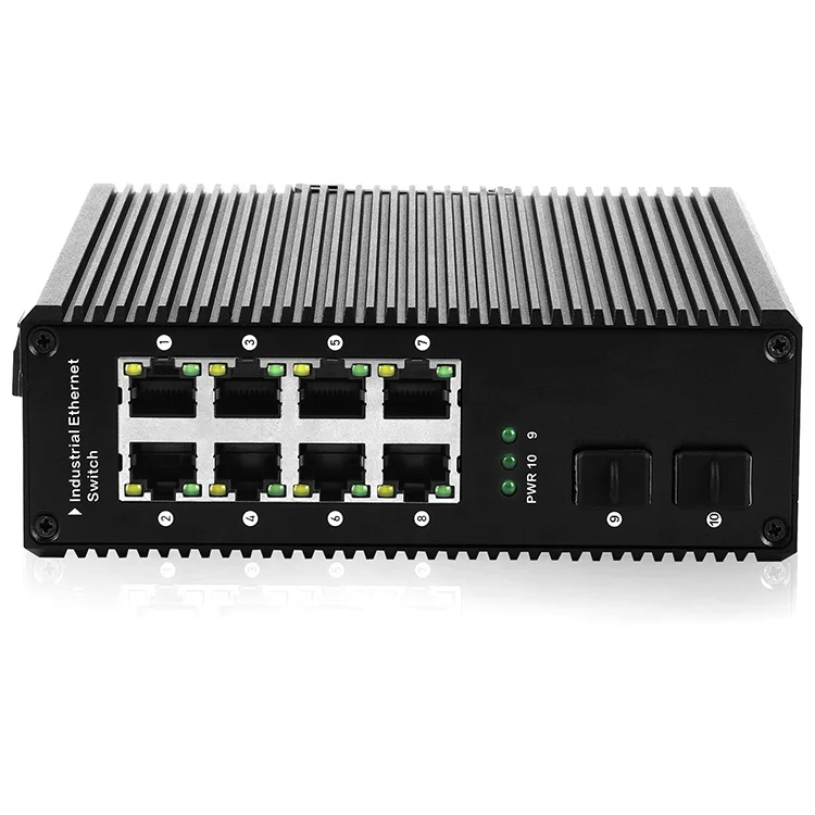 DIN Rail Network Switch 4 Port Gigabit Ethernet Industrial POE Switch ...