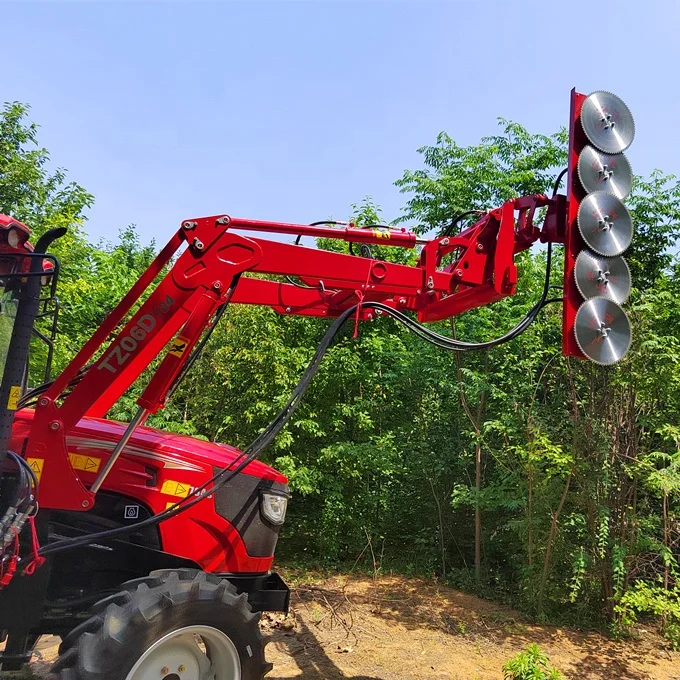 70hp Tractor Front Loader Limbtree Cutting Machine/hedge Trimmer ...