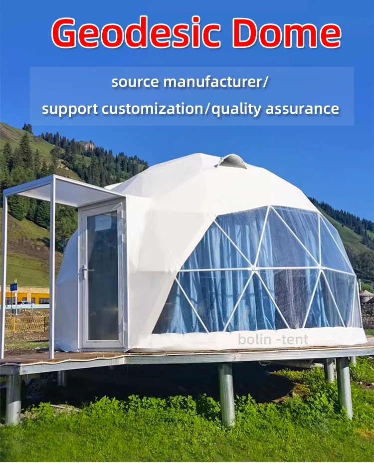Detachable Geodesic Greenhouse Prefab Dome House Eco Transparent Winter ...