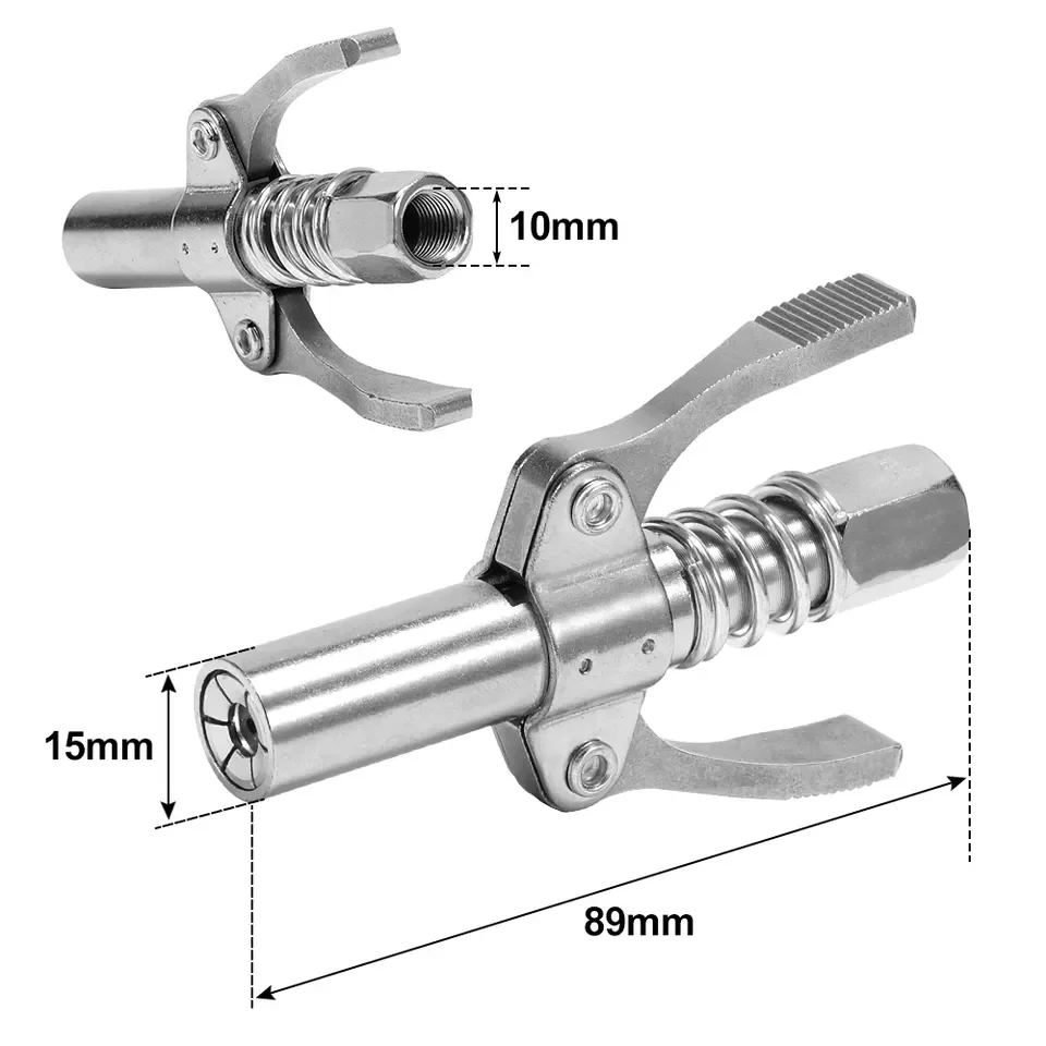High Pressure 12000 PSI Grease Gun Coupler - Heavy Duty