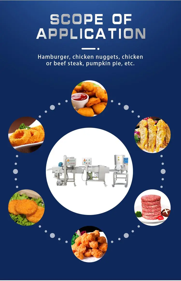 Stainless Steel Industrial Automatic Chicken Nuggets Patty Production ...