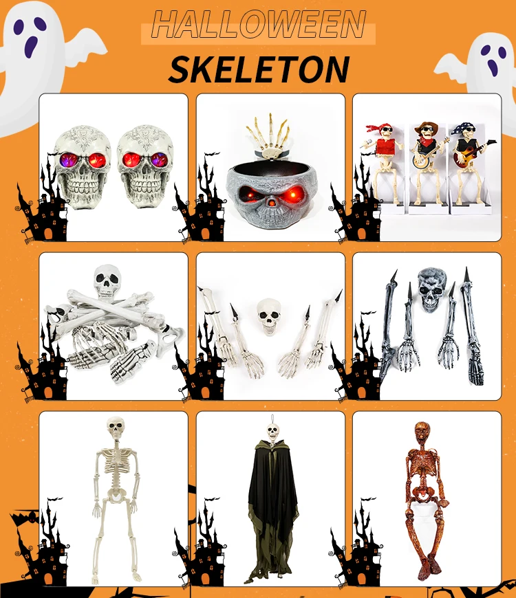 Outdoor Indoor 2024 5ft Skeleton Movable Hanging Ghost Party Halloween ...