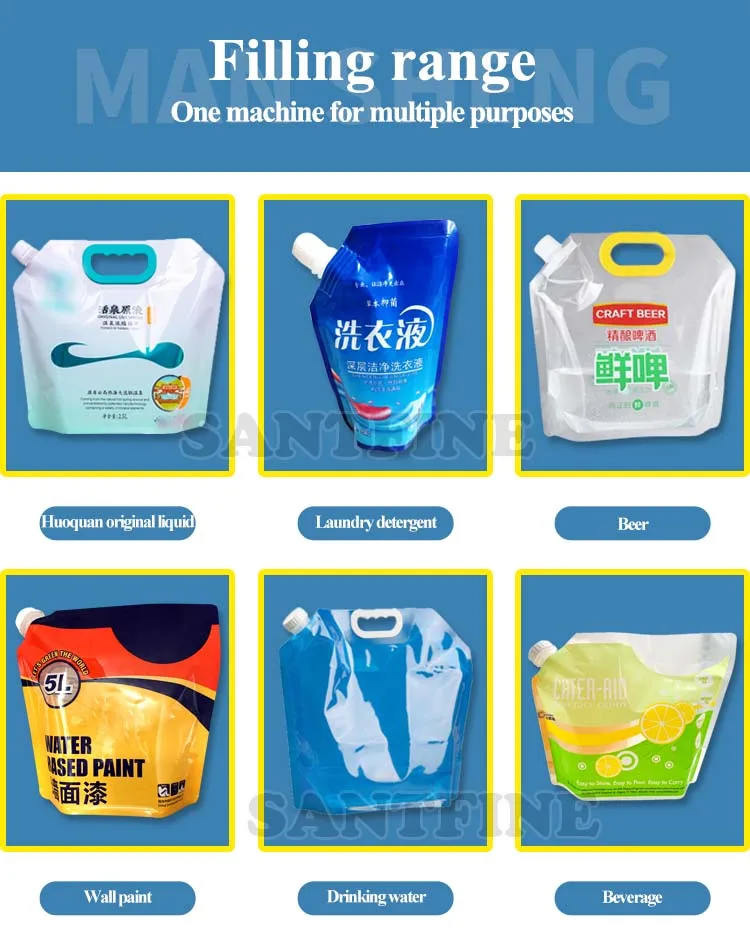 6 Nozzles Automatic Laundry Detergent Beverage Drinking Water Bag ...