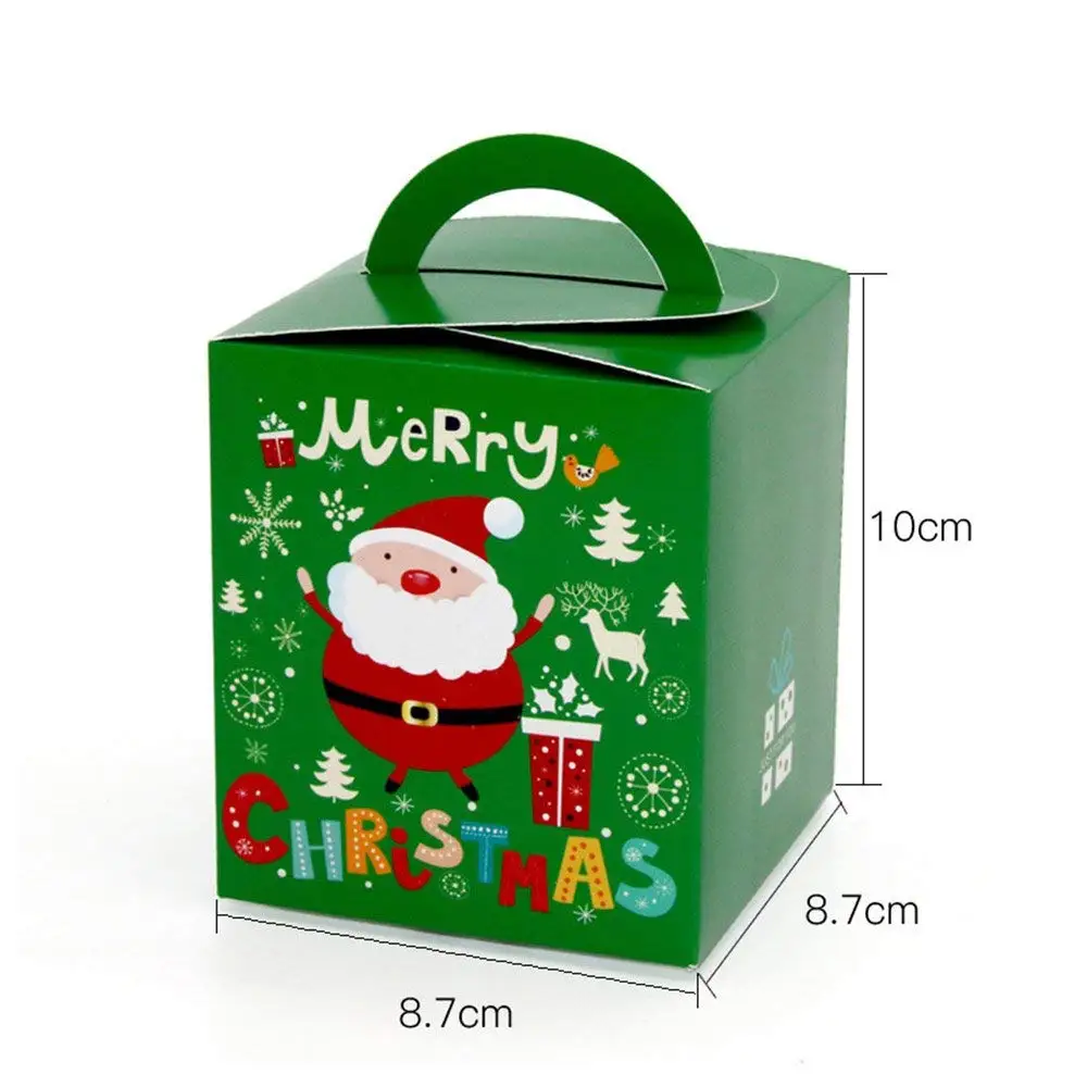Custom Cardboard Assorted Treat Favor Boxes Christmas Gift Apple Santa ...