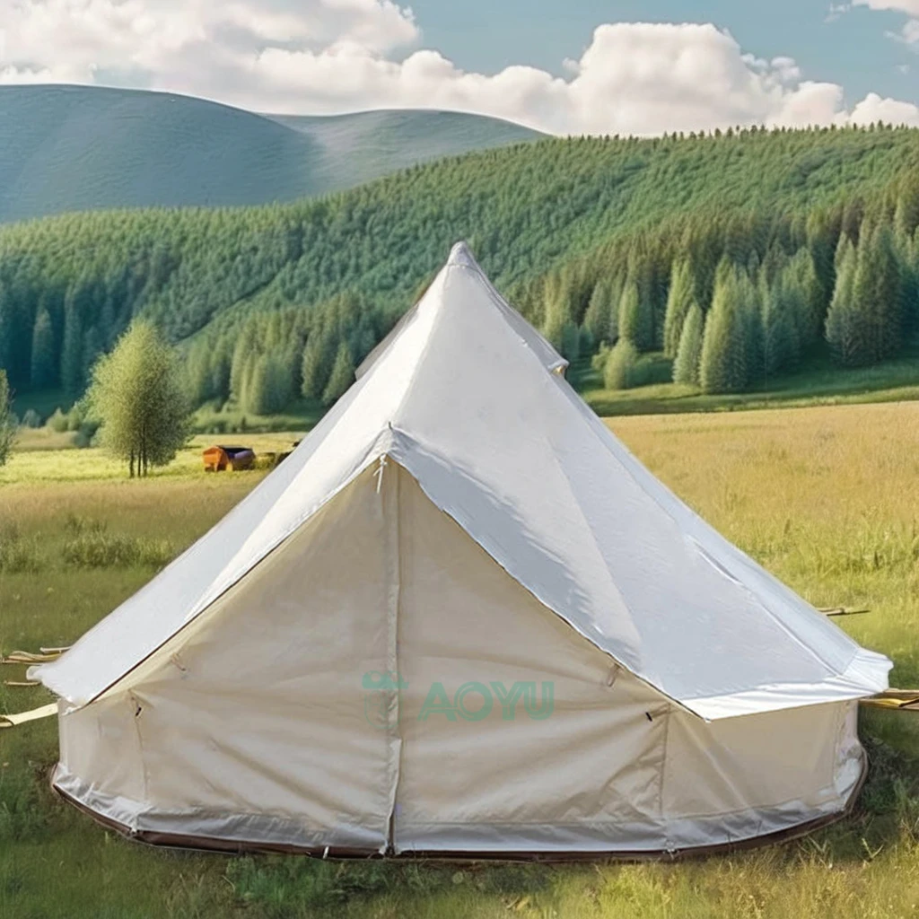 Aoyu 6m Canvas Oxford Teepee Mongolian Family Camping House Glamping ...