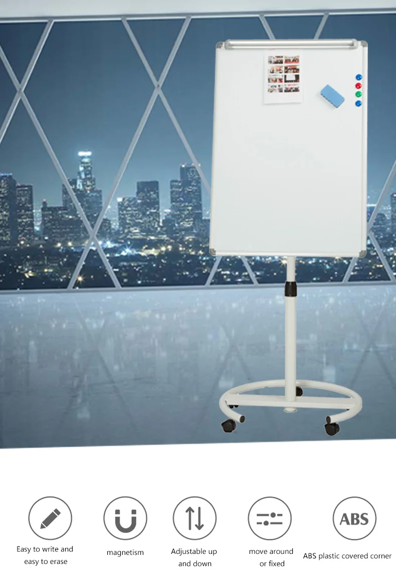 Standard Size Office Movable Flip Chart Whiteboard Magnetic Writing ...