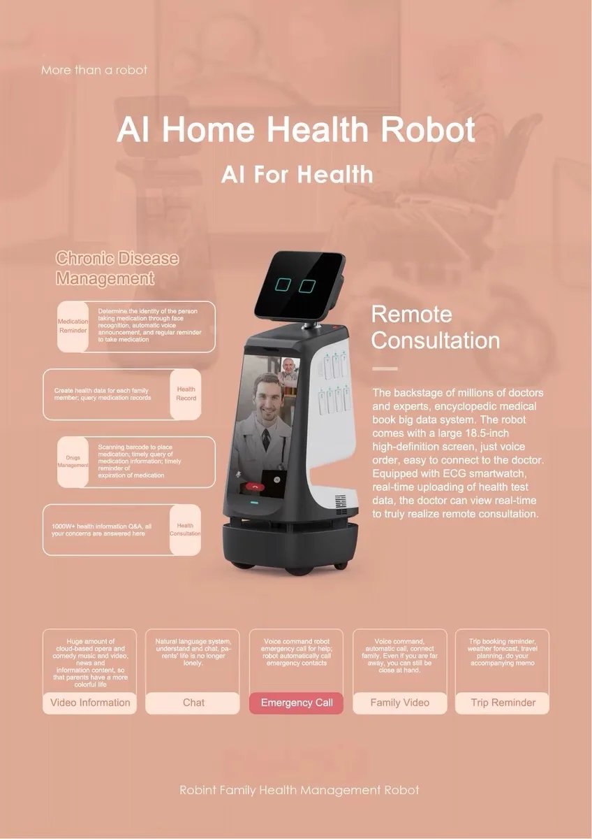 Outdoor Home Security Alert Assistant Work Robot Humanoid
