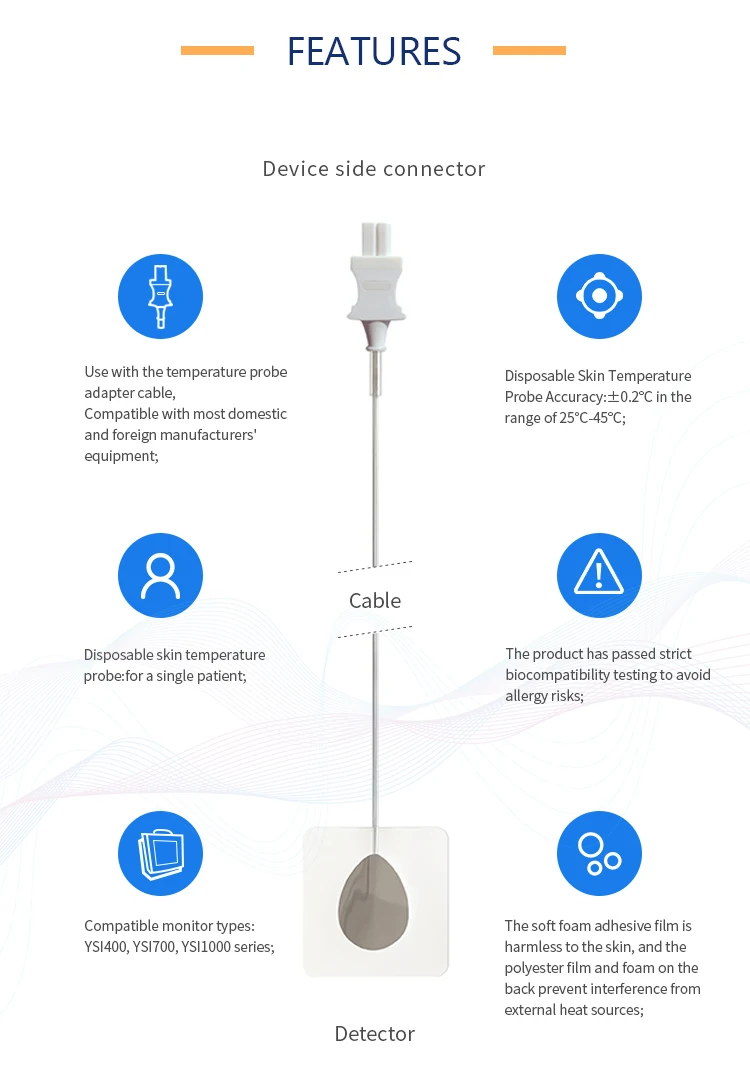 Ntc Thermistor Temperature Sensor For Medical Disposable Temperature ...