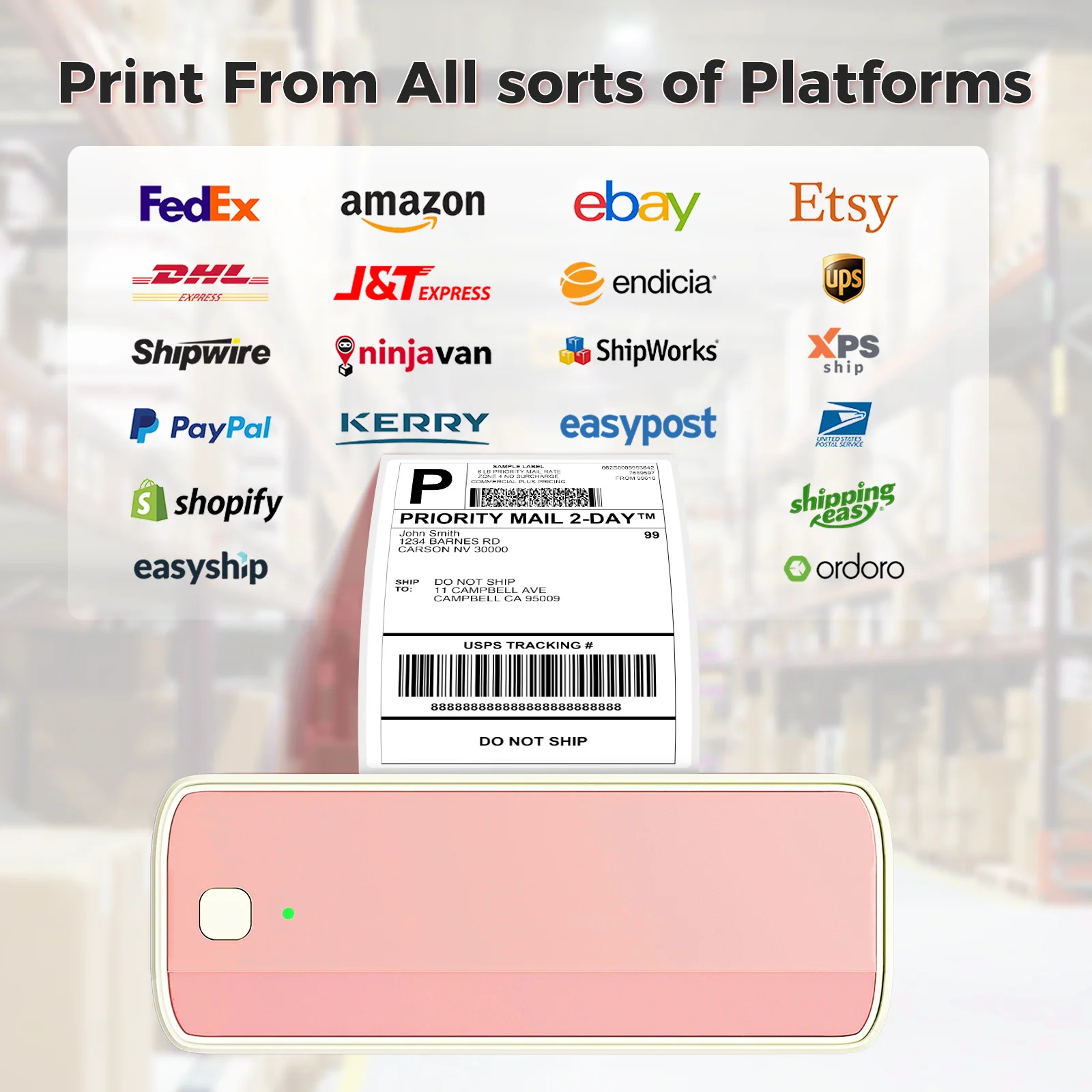 Phomemo PM241-BT Desktop Thermal Printer 4x6 Shipping Label Printing ...