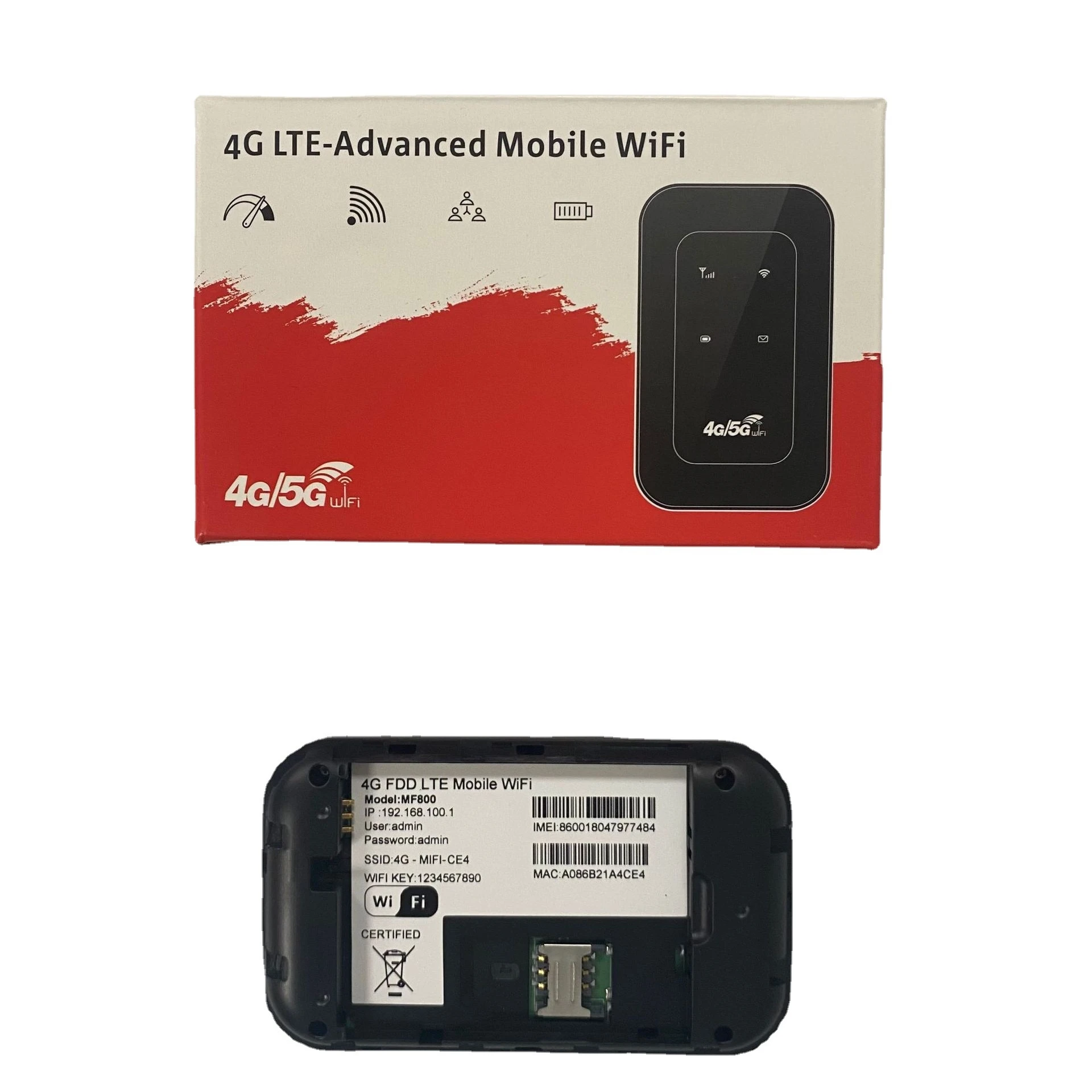 4G LTE Pocket MF800 MiFi Router - 150Mbps Mobile WiFi with SIM Card ...