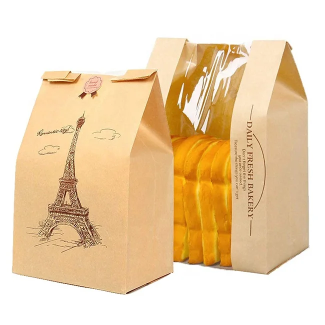 Kraft Paper Bakery Bread Bags - Keep Fresh & Eco-friendly