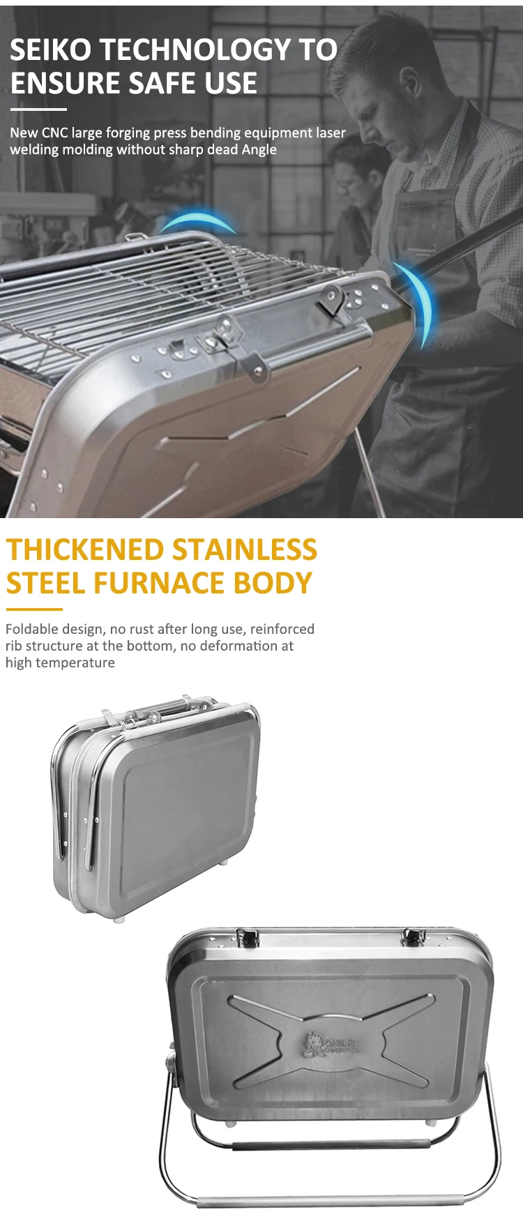 Hot Sale Custom Outdoor Camping Kebab Barbecue Portable Folding ...