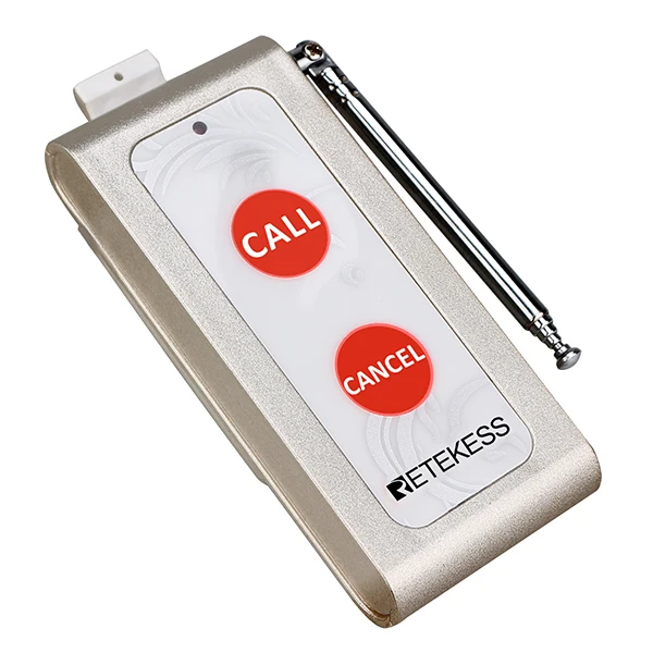 Two Button Wireless Calling Bell Pager Call Button Transmitter For ...