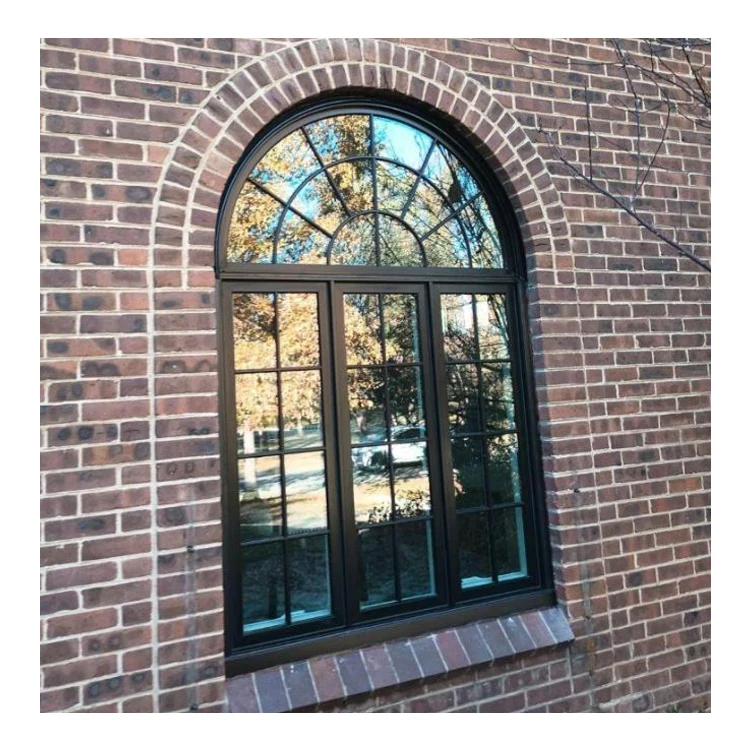 French style arc tempered glass window design casement window and ...