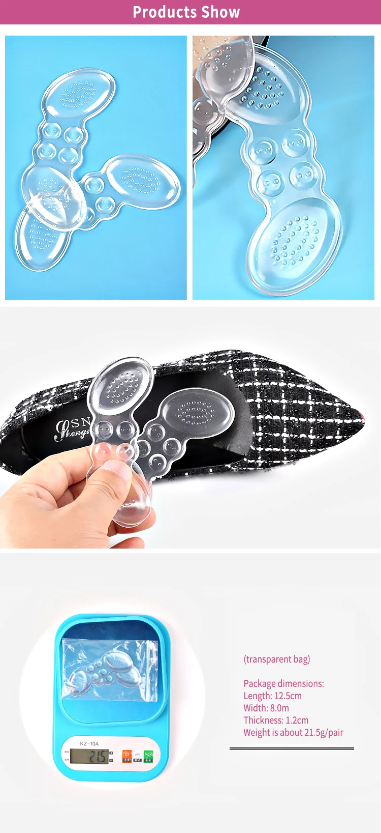 Transparent Silicone Liner Strip - Invisible Heel Support