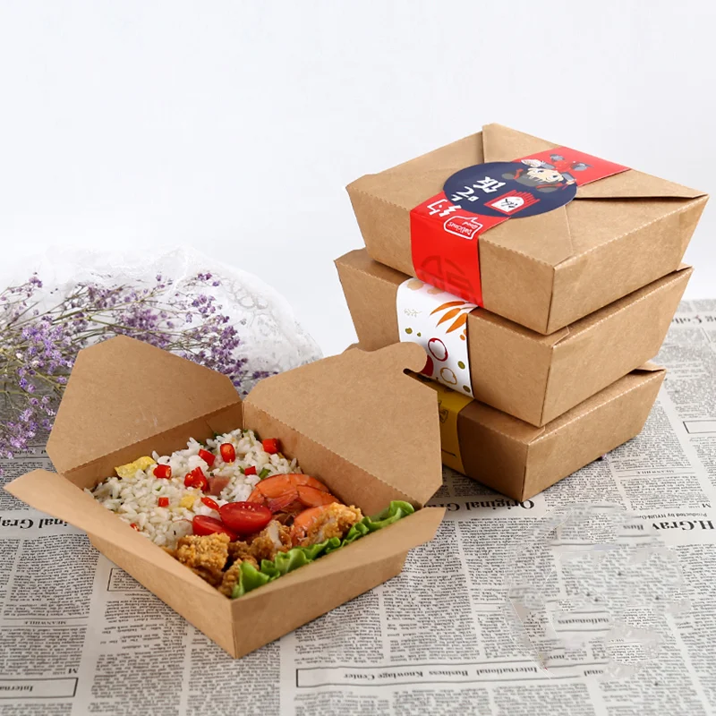 Fast Food Salad Rice Noodles Container Disposable Lunch Box Takeaway ...