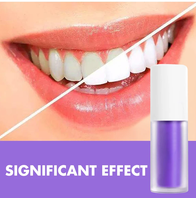 V34 Purple Teeth Blanchiment Toothpaste Color Colour Whitening ...