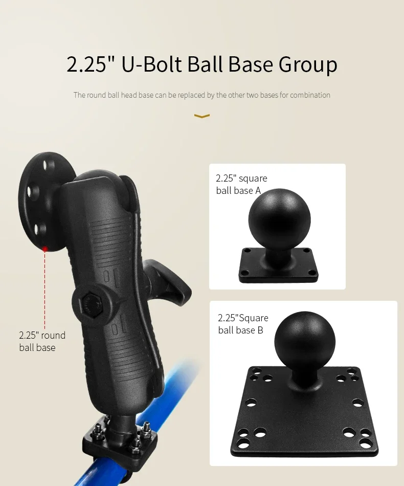 Stainless Steel Double U-Bolt Base for Industrial Brackets