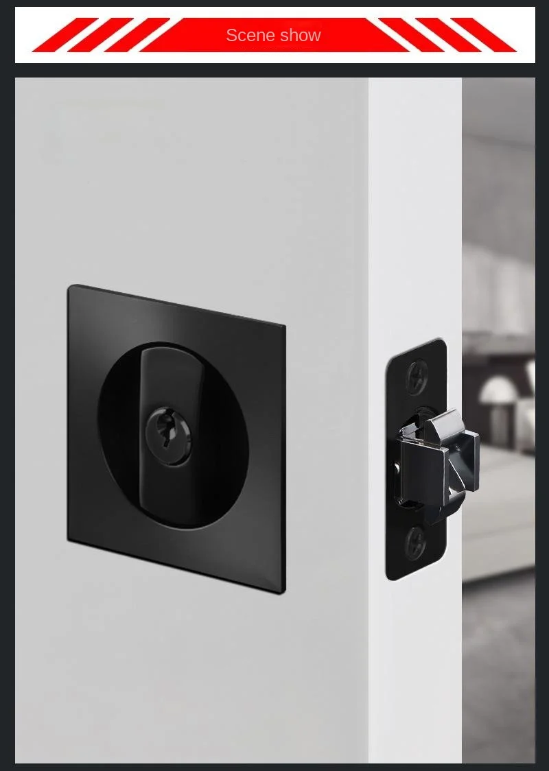 Stainless Steel Sliding Door Lock Screw Concealed square Cavity Slider ...