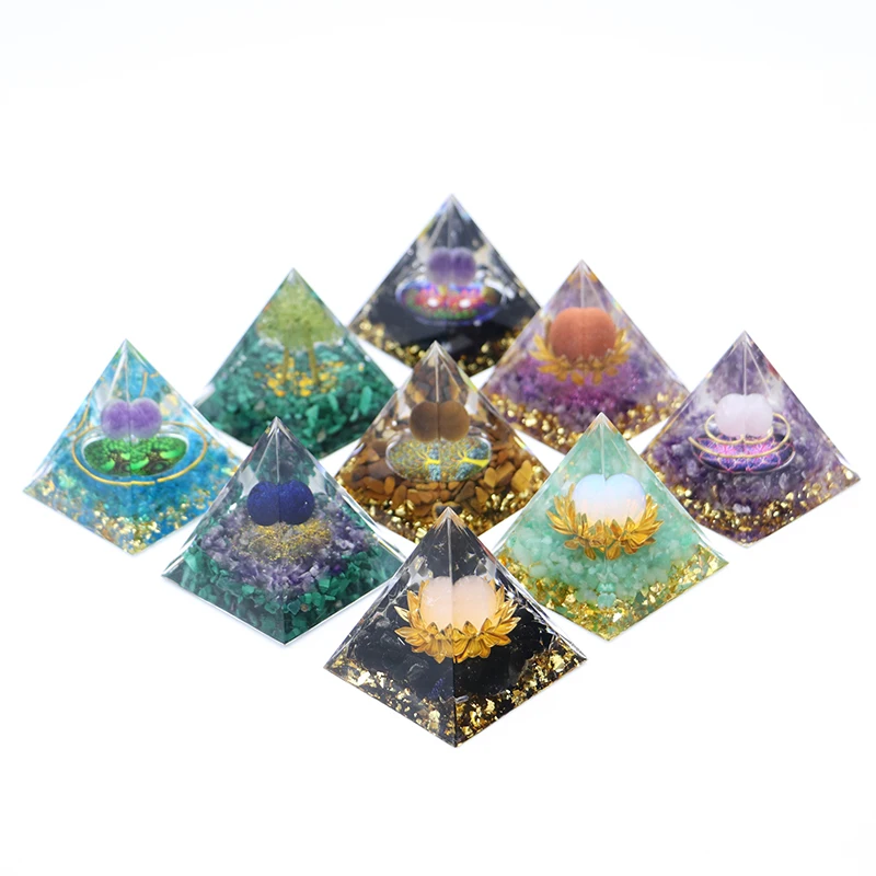 50mm Energy Generator Orgone Pyramid Crystal Gemstone Organite Pyramids ...