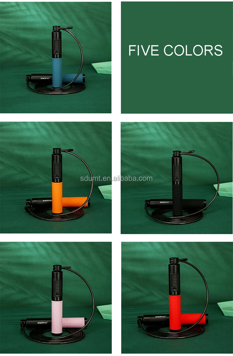 Counting Skipping Rope Led Adjustable Wireless Pvc Weighted Digital ...