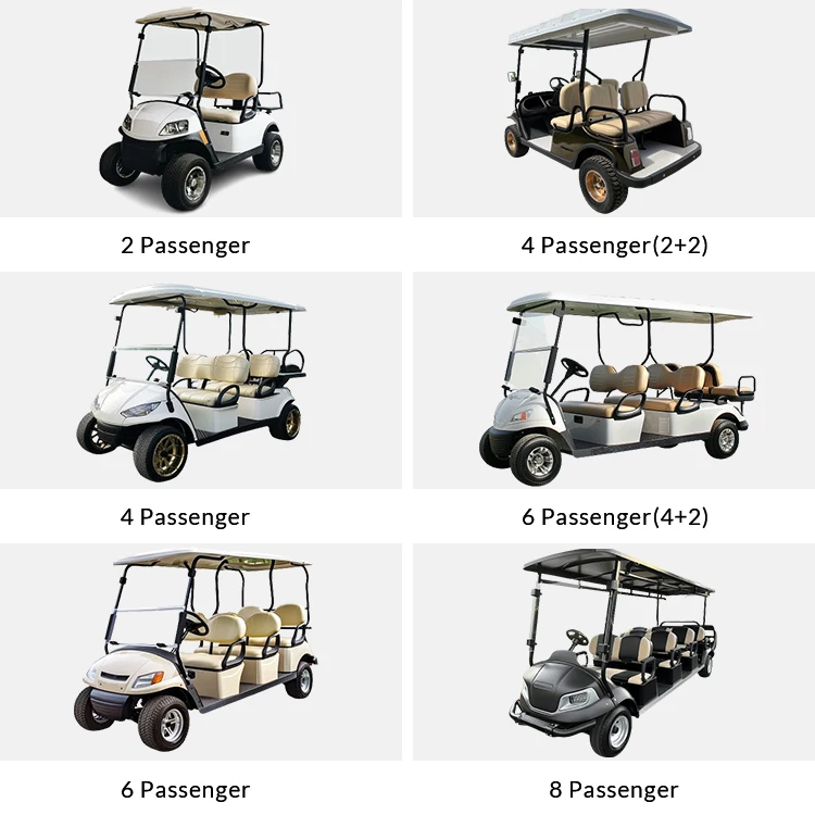 Enclosed Golf Cart - 6 Seater Electric Golf Push Carts