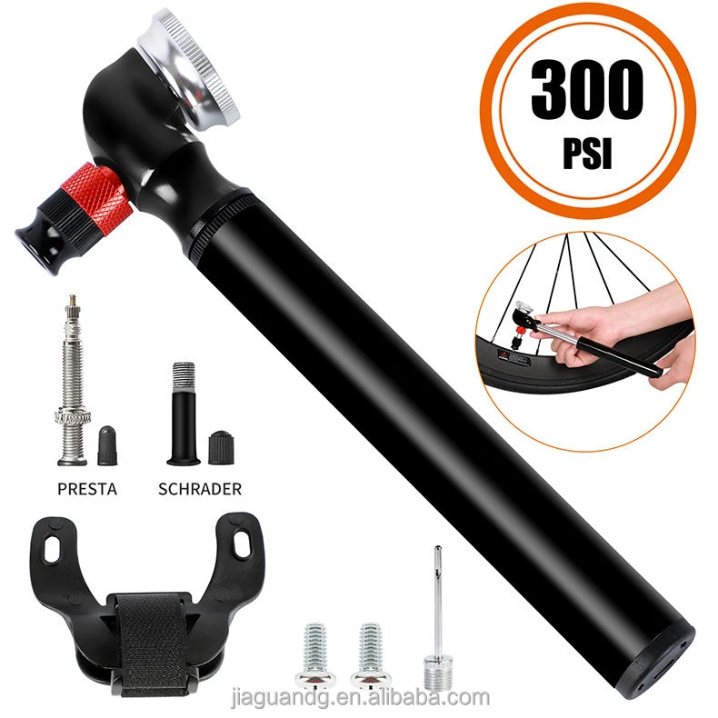 Bike Inflator Portable Pump With Gauge Bicycle Tire Inflator Bike Air ...