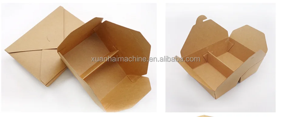 Automatic Burger Disposable Mold Paper Pizza Box Making Machine ...