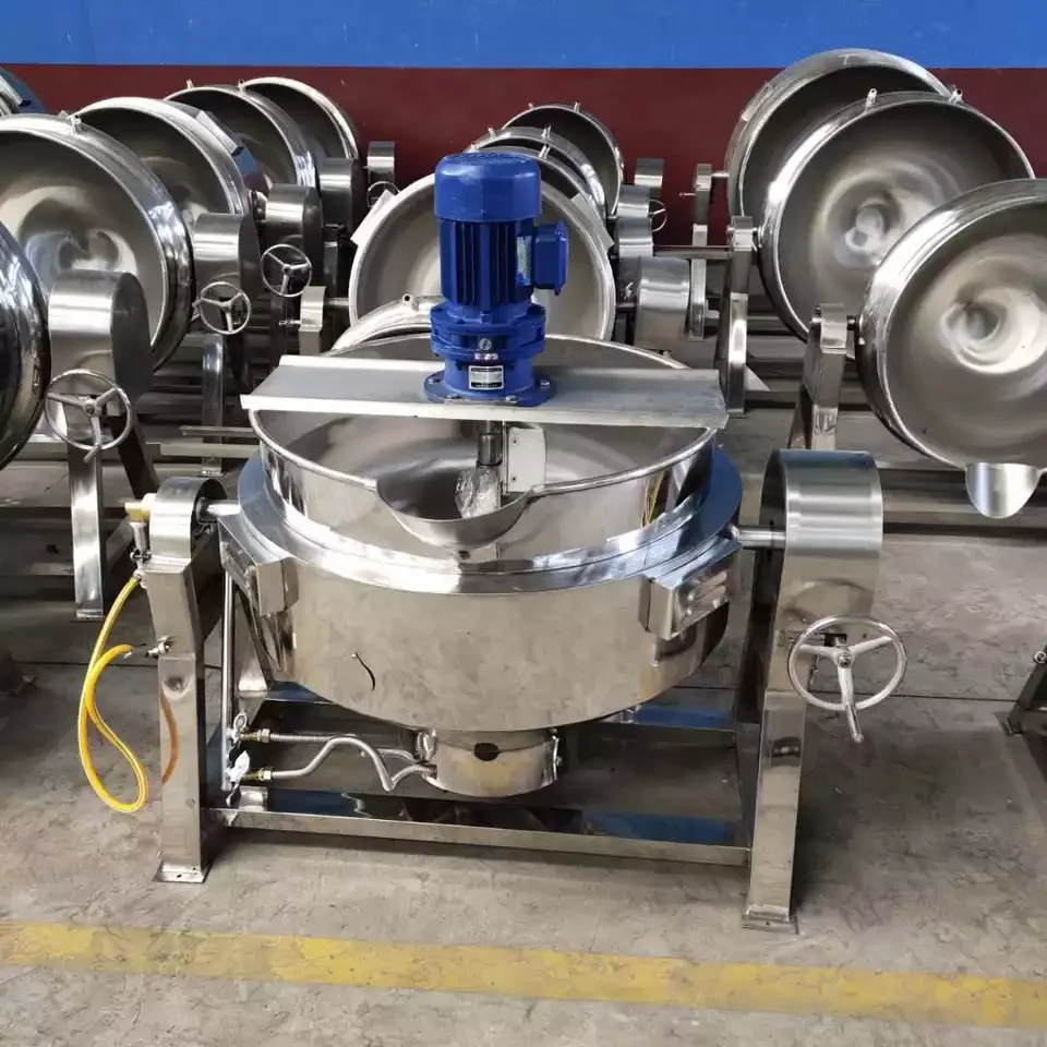 Stainless Steel 50l- 600l Industrial Jacketed Kettle With Agitator ...