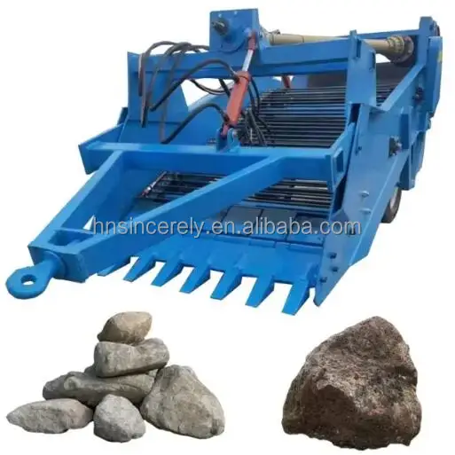 Big Power Automatic Soil Stone Picker Farmland Open Field Stone Picker ...