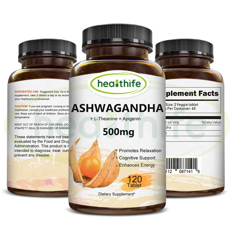 Healthife Ashwaganda Root Extract Powder 500mg/60capsules Ashwagandha ...