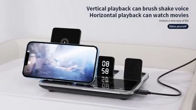 Hot Sale Desk Clock 3 In 1 Phone Fast Charging Qi Wireless Charger ...